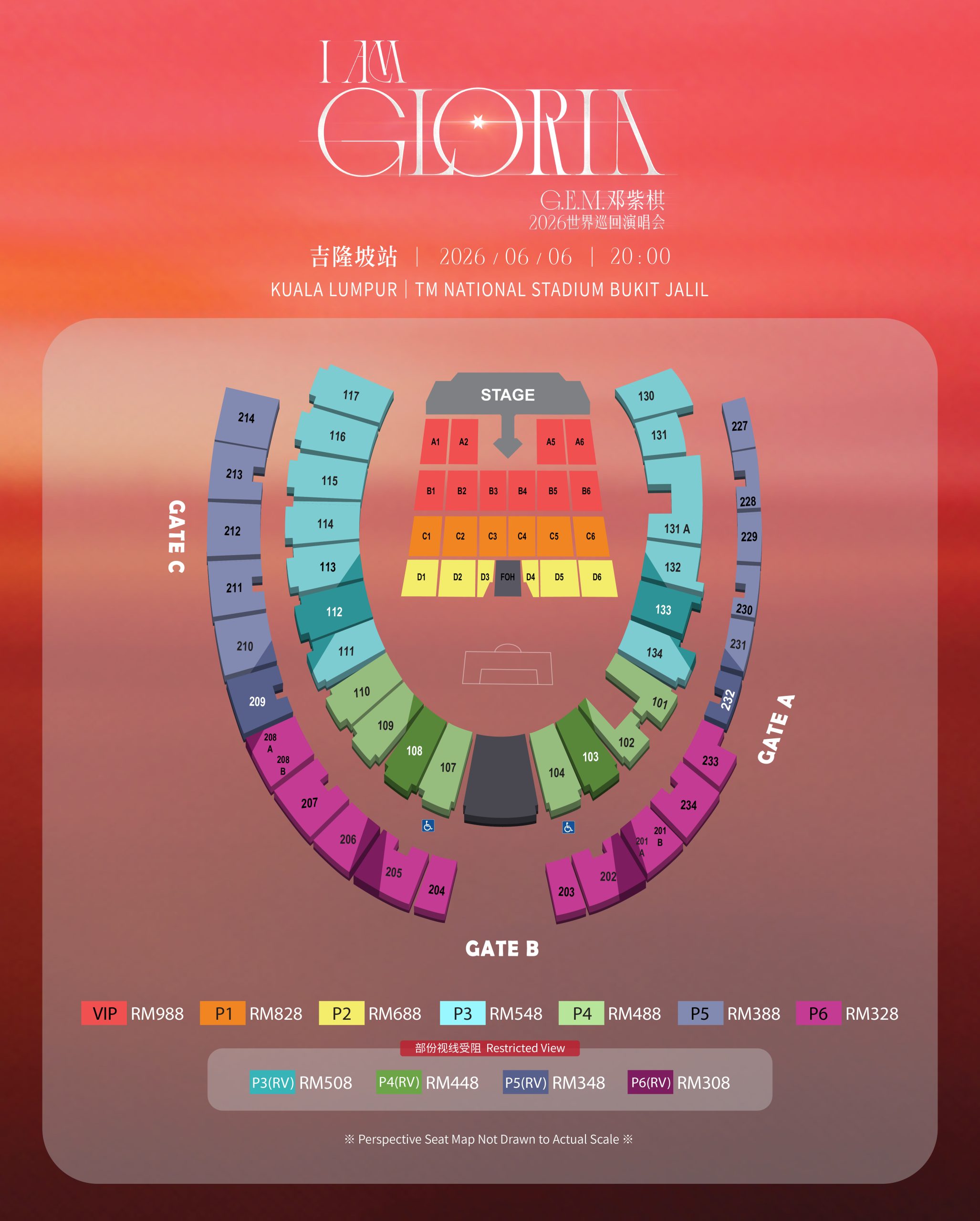 06 June: G.E.M. 邓紫棋 I AM GLORIA World Tour 2.0 – Kuala Lumpur 2026 ...
