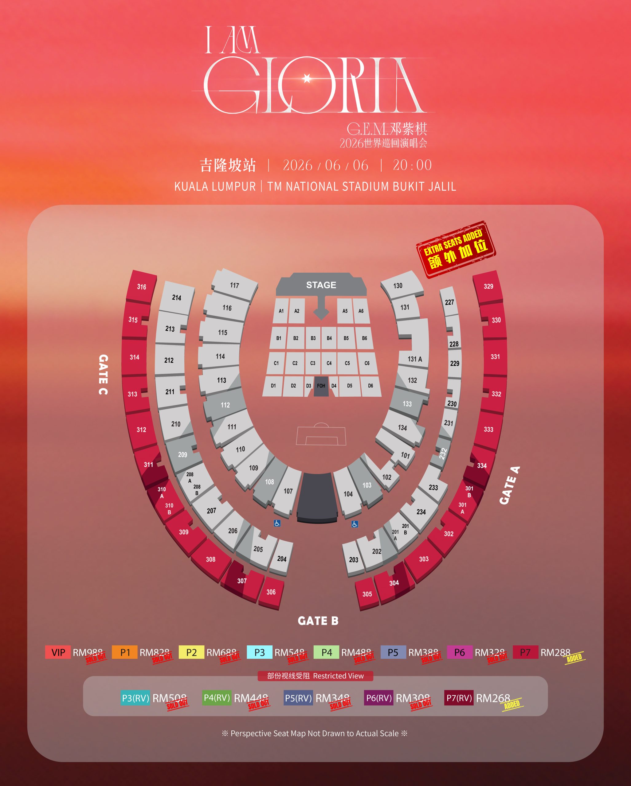 06 June: G.E.M. 邓紫棋 I AM GLORIA World Tour 2.0 – Kuala Lumpur 2026 ...